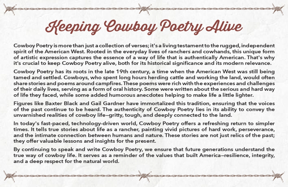 Cowboy Poems | Arizona Cowboy Poets Gathering